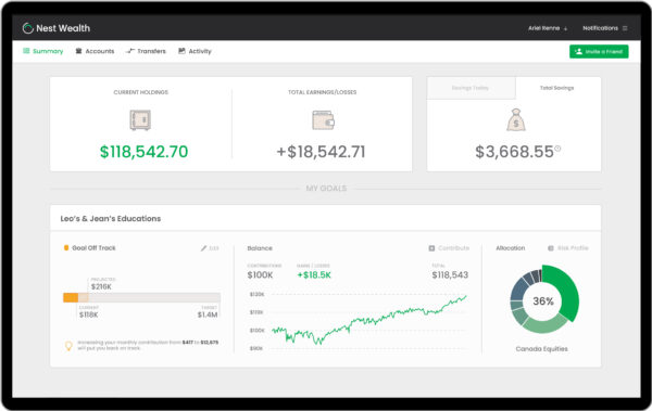Nest Wealth: established Roboadvisor, convenient Client Portfolio ...